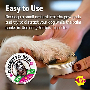Dog Paw Balm Soother & Moisturizer 2 oz with Natural Shea Butter Coconut Oil Beeswax Heals and Repairs Cracked Dog Paws Snout & Elbows Snow & Dry Weather Protection Ointment Safe Invisible Barrier