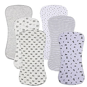 6 Pack Cotton Baby Burp Cloths Extra Absorbent Soft for Baby Boys and Girls