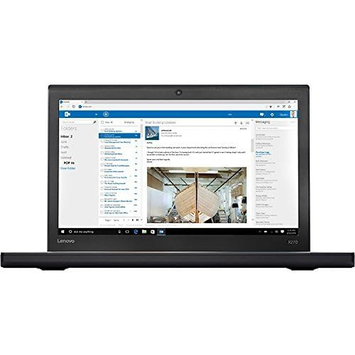 2018 Lenovo ThinkPad X270 12.5 Inch FHD IPS 1080P Laptop Computer (Intel Core i7-7500U 2.7GHz up to 3.5GHz, 16GB RAM, 256GB SSD, Intel HD Graphics 620, WiFi, Windows 10) Black (Renewed)