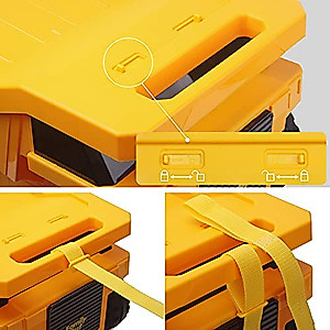 PUQU Monster Truck Design Kids Travel Suitcase Toddler Luggage With Wheels (Yellow)