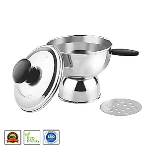 Export Quality Stainless Steel Chiratta Puttu Maker Puttu Kodam Chiratta Puttu Kutti Use with Cooker (Pack Of 1)