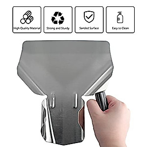 Bonsicoky Stainless Steel French Fry Popcorn Scoop, Quick Fill Tool for Food Bags & Boxes, Multipurpose Utility Scooper for Bagger French Fries, Snacks, Desserts, Ice, Dry Goods