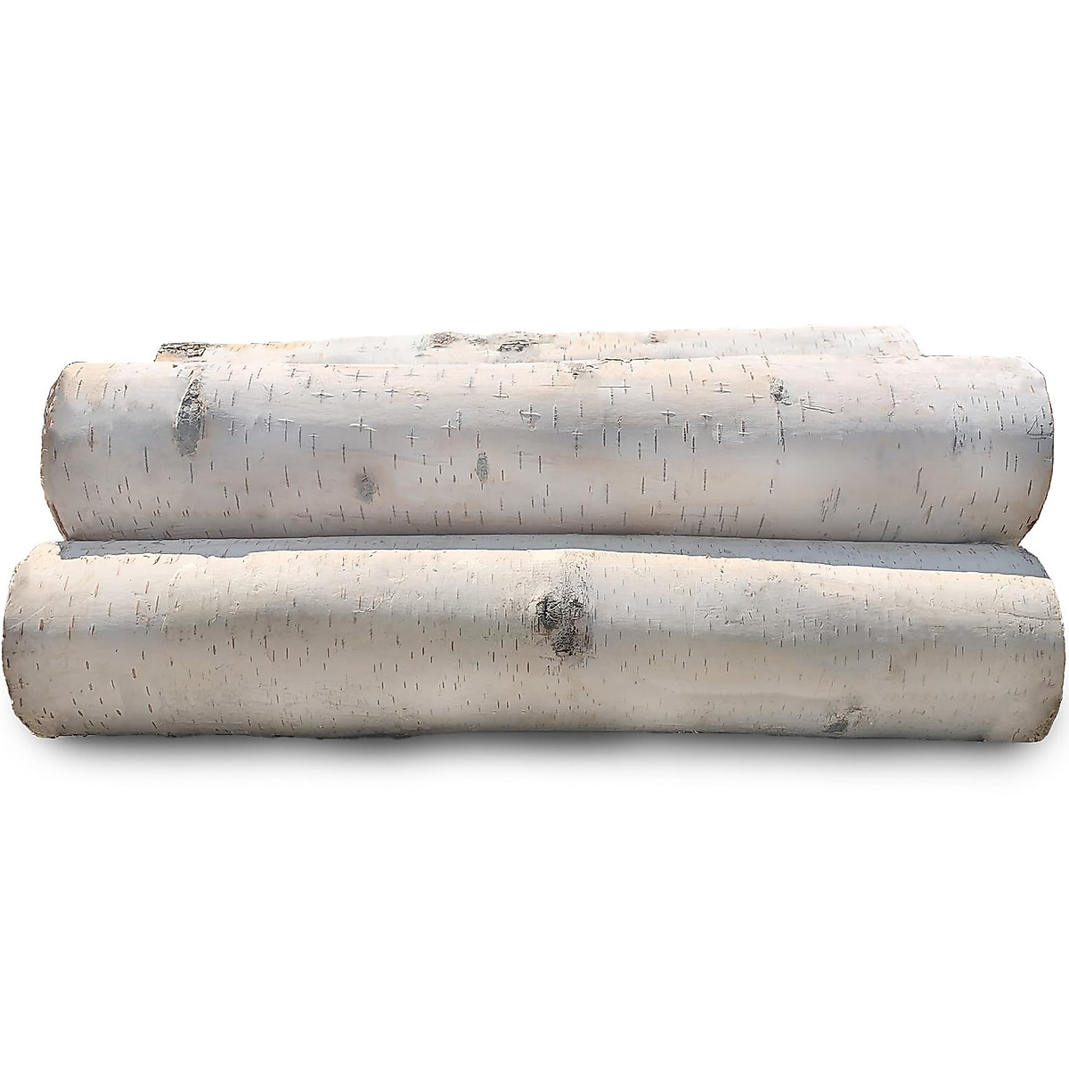Wilson Large Birch Fireplace Logs, Decorative, Natural Bark Home Décor - 15.5-17.5 in Length 3-5 in Dia. (Set of 5)