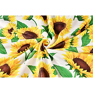 Boyoung Baby Blanket, Soft Minky Warm Blanket for Boy or Girl, Receiving Blanket with Double Layer Dotted Backing for Newborns Nursery Stroller Toddlers Crib Bedding (30x40 Inch) Sunflower, 7894218