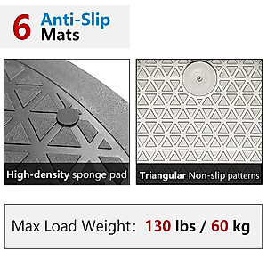 VOLCANOES CLUB Lazy Susan Turntable Organizer - 12 Inch Heavy Duty Rotating Swivel Stand with Steel Ball Bearings for Spice Cabinets, Flat Panel Monitor, TV, Painting, Display, Potted Plants (Black)