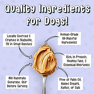 Zoomie Butter Stress & Anxiety Dog Peanut Butter Squeeze Supplement, All Natural Calming Dog Treat. Human Grade & Safe Puppy Food, Passion Flower for Separation Anxiety, Behavior Aid, USA Grown & Made