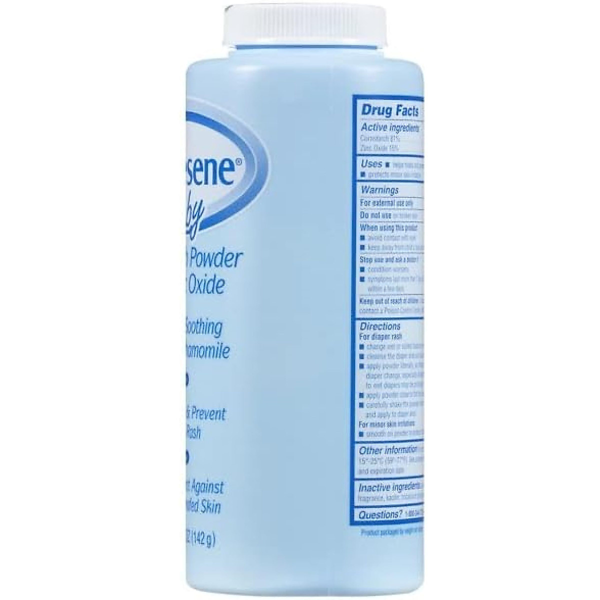 Caldesene Cornstarch Baby Powder with Zinc Oxide, Talc-Free Baby Powder, 5 Oz (2 Pack)