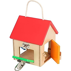 Small Foot Wooden Toys Compact House of Locks playset Designed for Children 3+, Multi