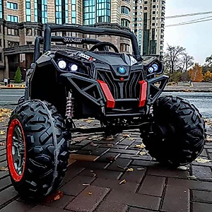 4X4 2022 Upgraded Kids Electric Ride on car RC Remote Power Wheel 24v XL Buggy Style Kids Ride on car RZR 2 Adjustable seats 24VOLT Rubber Tires Holds 160 lb mp3 Bluetooth 9 mph