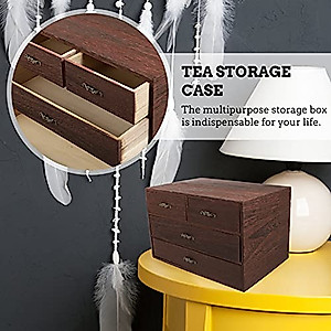 Veemoon Desk Organizer Wooden Storage Box Drawer Storage Organizer for Home Office