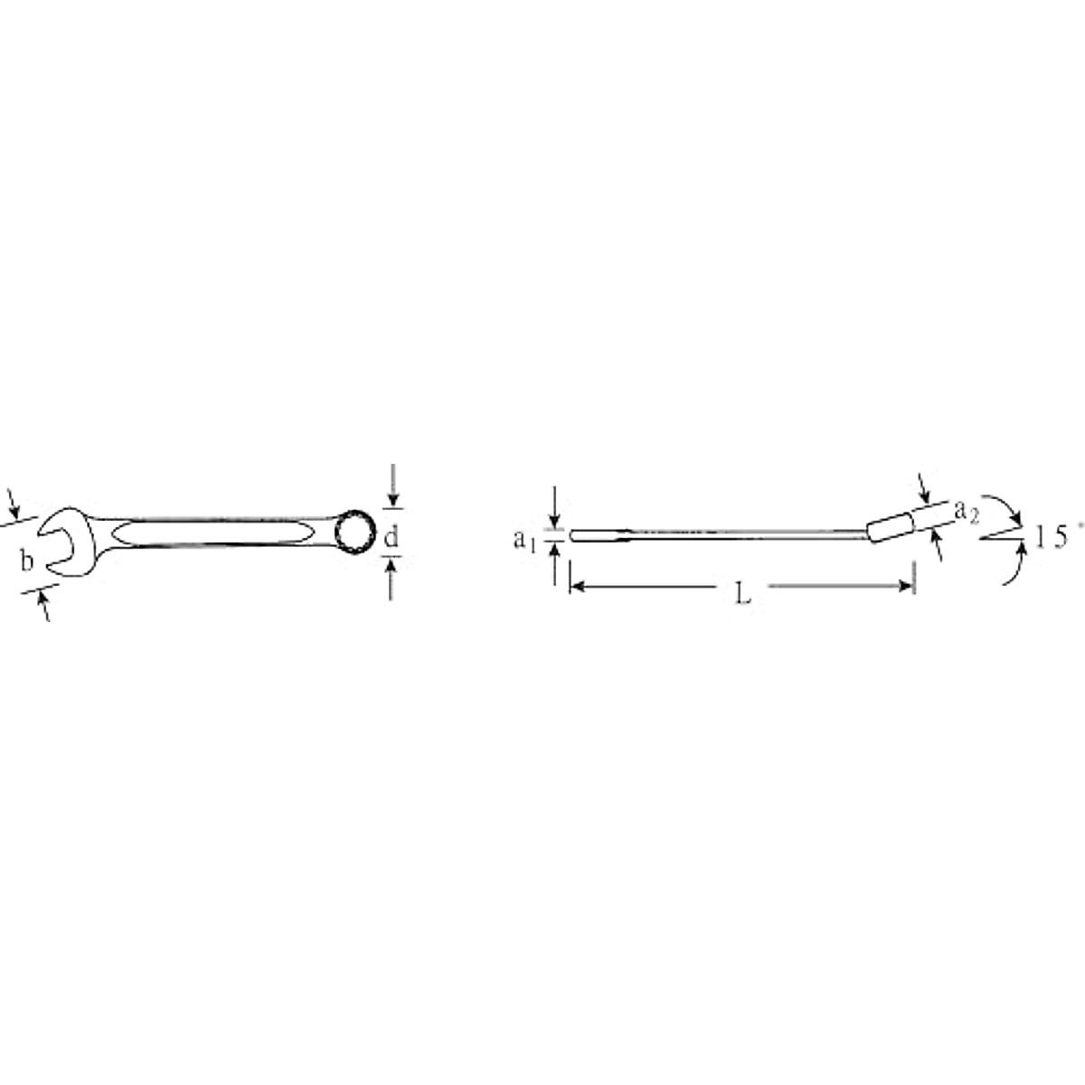 Stahlwille 40483232 Combination Spanners Open-Box No. 13a, Size 1/2", SAE, with 15-Degree Offset Ring End, Chrome Plated Finish, Length 160mm, Made in Germany