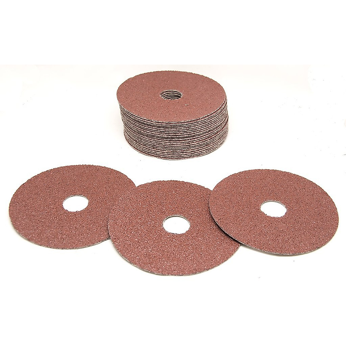 Benchmark Abrasives 4 1/2 Inch Sanding Discs Aluminum Oxide Resin Fiber Grinding Disc for Grinding, Stripping on Wood, Fiberglass, Metal, 7/8" Arbor Angle Grinder Sanding Disc, 25 Pack - 80 Grit