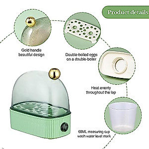 Egg Cooker, Soft Boiled Eggs Cooker, Poacher Hard Boiler Electric Egg Cooker Steamed Eggs Small Egg Steamer Kitchen Gadgets Fast Heating For Dormitory