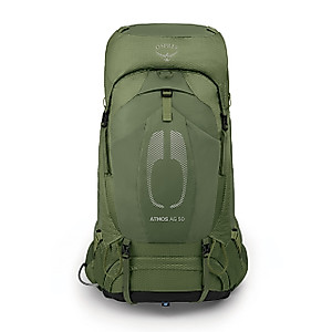 Osprey Atmos AG 50L Men's Backpacking Backpack, Mythical Green, L/XL