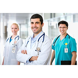 KAGNAL 4Pcs Nurse Badge Reel Cute Retractable Badge Holder with Clip Nursing Name Card Holder for Nurse Nursing Student Doctor Teacher Medical Assistant Office Worker