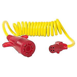 Hopkins Towing Solutions 47043 Endurance Flex-Coil Nite-Glow 7 Blade to 4 Round Adapter Kit Red & Yellow, 15 Inch