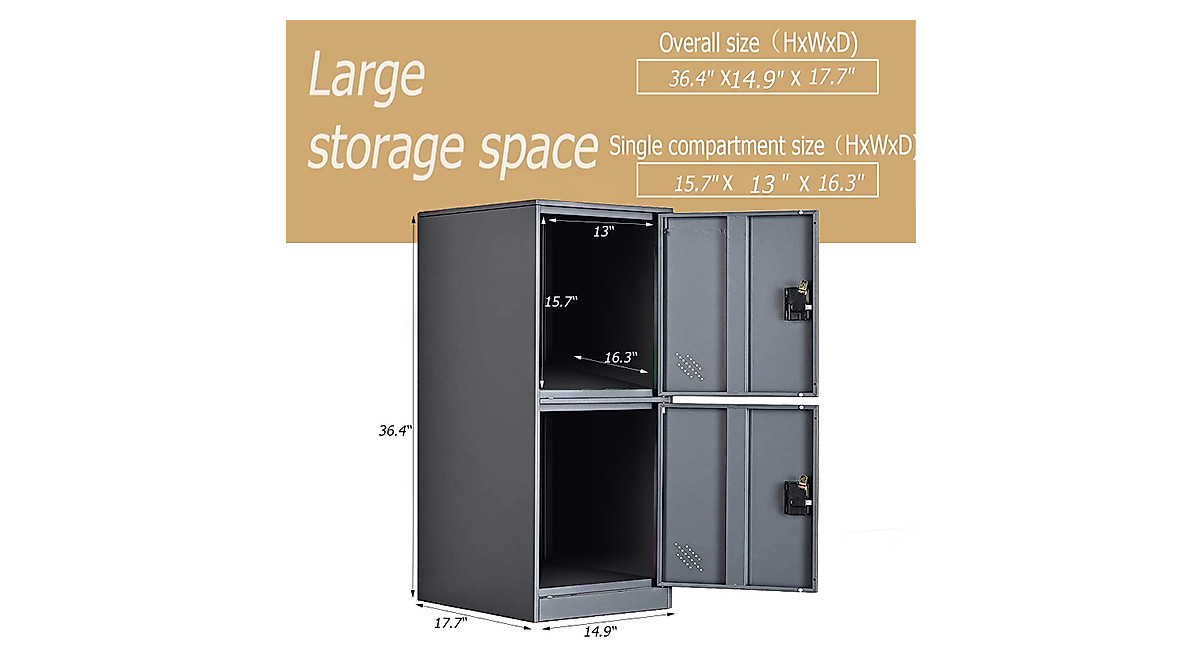 MECOLOR Vertical Locker - Durable Storage for Home & Office