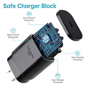 Super Fast Type C Charger, 25W USB C Wall Charger for Samsung Galaxy S24 Ultra/S24+/S24/S23 Ultra/S23/S22 Ultra/ S22/ S22 Plus, S20 / S21 Ultra Plus, Note 20 / Note 10 Plus with 6.6FT C Type Cable