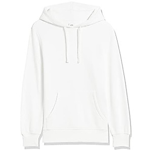 Amazon Essentials Women's French Terry Hooded Tunic Sweatshirt, White, X-Large