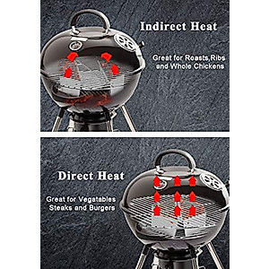 only fire Charcoal Basket Charcoal Briquet Holder Replacement for Weber 22 1/2 inch Kettle Grills - 2 pcs