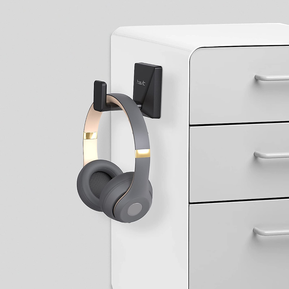 Havit PC Gaming Headphone Hanger Wall, Headset Holder Hook for Table, Earphone Mount Under Desk, Universal Adhesive Stand Compatible for Beats, Sony,Beoplay,Jabra, Bose, AKG