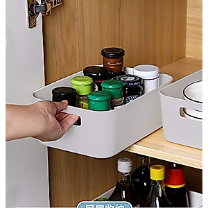 Besli Pack of 6 Small Storage Bin,Durable Storage Basket Cabinet Organizer