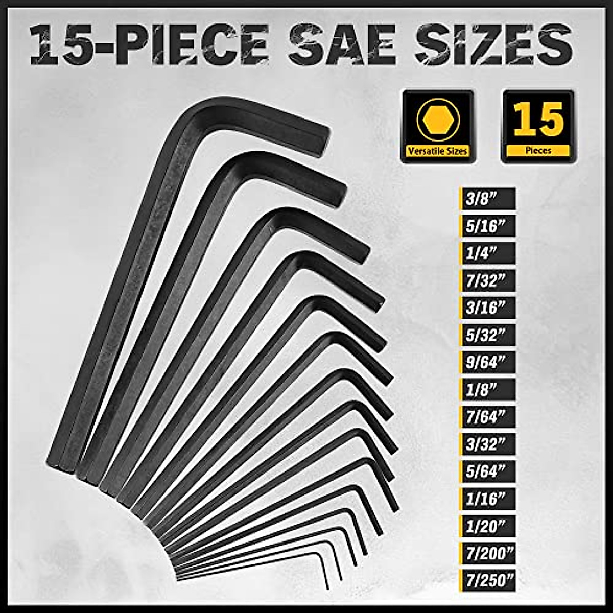 ELEAD 30-Piece Hex Key Set - Allen Wrench Set, SAE and Metric Allen Keys, MM(0.7mm-10mm) SAE(0.028"-3/8), Heat-Treated Steel, Torque Handle, High Leverage, Long & Short Keys, Easy Organization