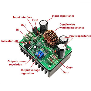 Apoesar 600W High Power DC to DC Boost Converter DC 12-60V to 12-80V Boost Module Board Step-up Transformer