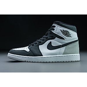 Nike Men's Air Jordan 1 Retro High OG Shoes, White/Black-grey Fog-bleached, 9