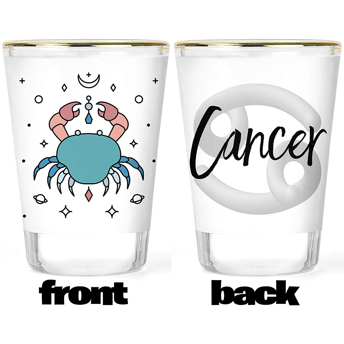 Zodiac Shot Glasses - Aquarius Shot Glass - Aries Shot Glass - Cancer Shot Glass - Capricorn Shot Glass - Gemini Shot Glass - Leo Shot Glass