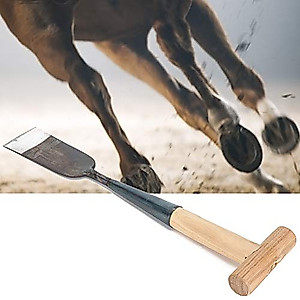 GLOGLOW Horseshoe Trim Shovel, Manganese Steel Horseshoe Trimming Hoof Clipping Shovel Tool Horse Hoof Rasp for Livestock Farm Use