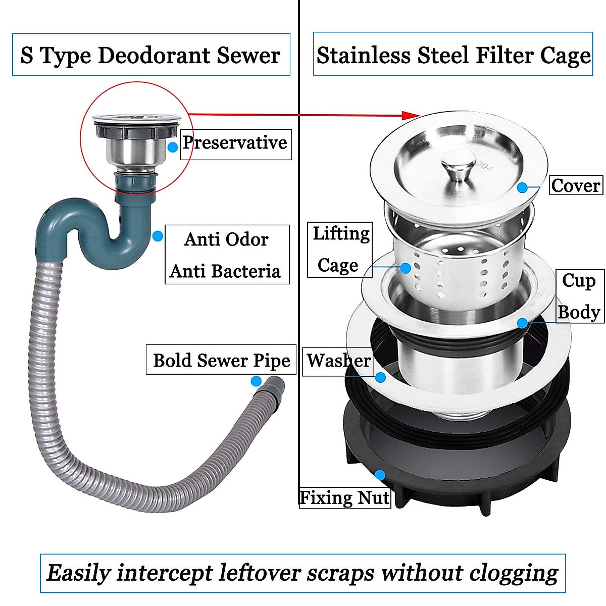 AVIMYA Upgraded Kitchen Sink Freestanding Utility Sink Laundry Cabinet Wash Basin with Hot and Cold Faucet for Balcony Garage Bathroom, Easy to Assemble/20.8X15.3In