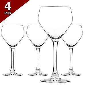 Chouggo Nick & Nora Glasses Cocktail Glasses Set of 4, Hand Blown Premium Crystal Cocktail Glass for Bar, Martini, Cosmopolitan, Manhattan, 6Oz, Clear