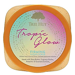 TREE HUT Tropic Glow Firming Sugar Scrub 18 Oz! Formulated With Real Sugar, Certified Shea Butter And Guarana Extract! Exfoliating Body Scrub That Leaves Skin Feeling Soft & Smooth! (Tropic Glow Scrub)