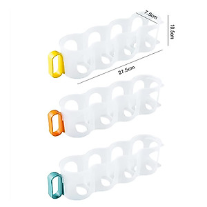 YBSJDQ Refrigerator Organizer Bins Beverage Holder for Fridge, Freezer Soda Can Organizer for Refrigerator Shelf, Beer Can Holder, Fridge Storage Sliding Rack, Drink Can Dispensers (Orange), LK-65