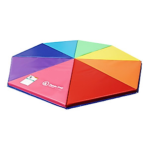 Tumbl Trak Gymnastics 5' Rainbow Pizza Folding Panel Mat