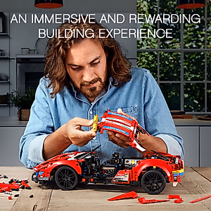 Lego Technic Ferrari 488 GTE “AF Corse #51” 42125 - Champion GT Series Sports Race Car, Exclusive Collectible Model Kit, Collectors Set for Adults to Build