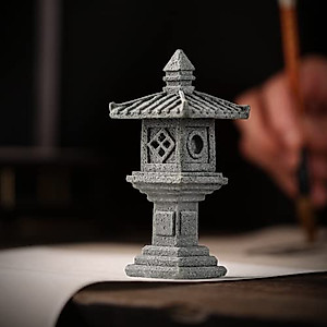 Sdeetesamjun Miniature Fairy Garden Decoration Set,3 Japanese Lantern,10 Stepping Stone Mini Fairy Decor for Garden & Patio Micro Landscape Yard Bonsai Decoration