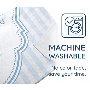 Baptism Gifts for Boys, Girls - Baptismal Gifts, Christening Gifts for Baby Boys, Girls - Baby Dedication Gifts from Godmother, Godfather, Godparent - Blue and White Flannel Blanket, 30"x 36"