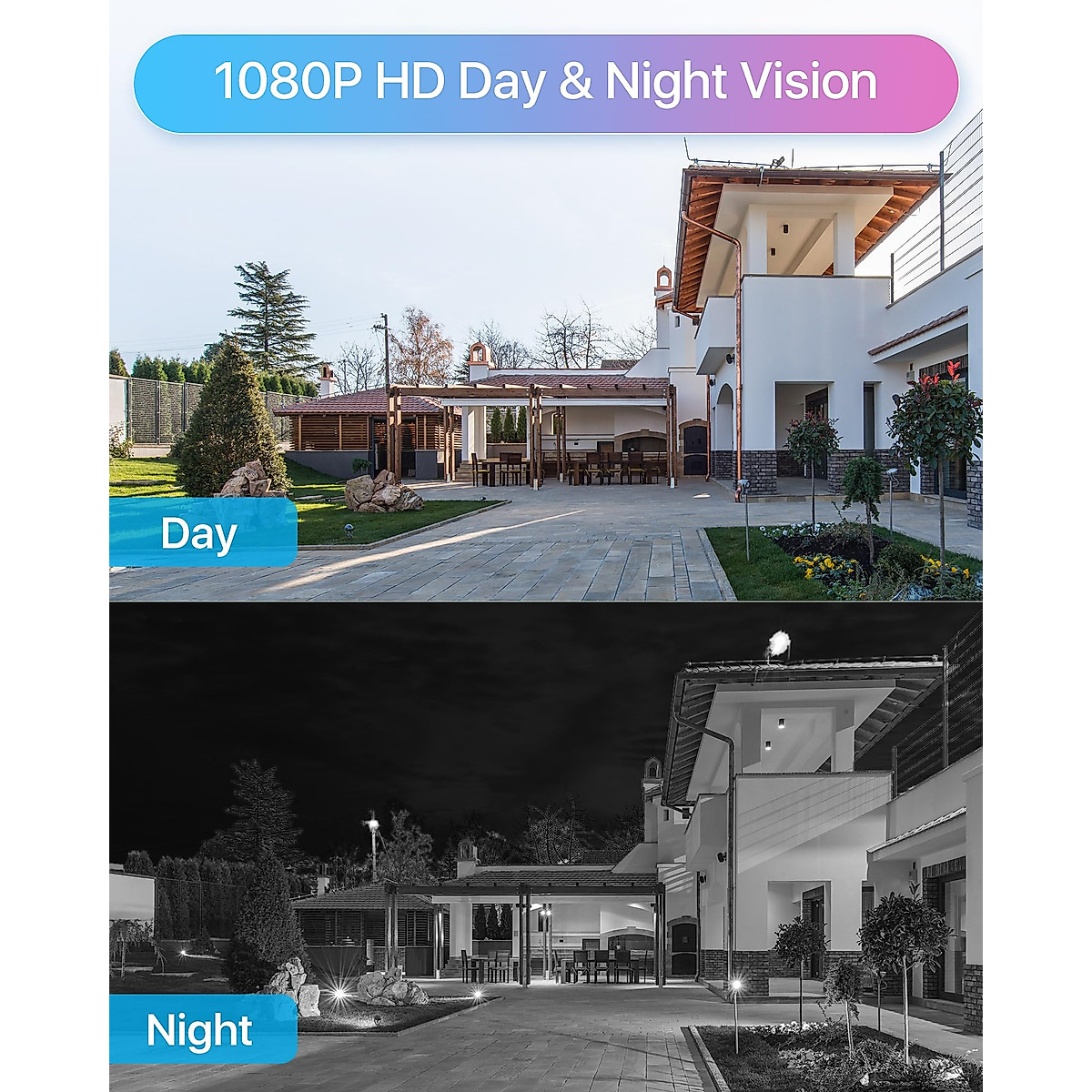 ZOSI H.265+ Home Security Camera System with AI Human Vehicle Detection, 5MP 3K Lite 8 Channel CCTV DVR Recorder and 8 x 1080p Weatherproof Bullet Camera Outdoor Indoor, 80ft Night Vision, 1TB HDD