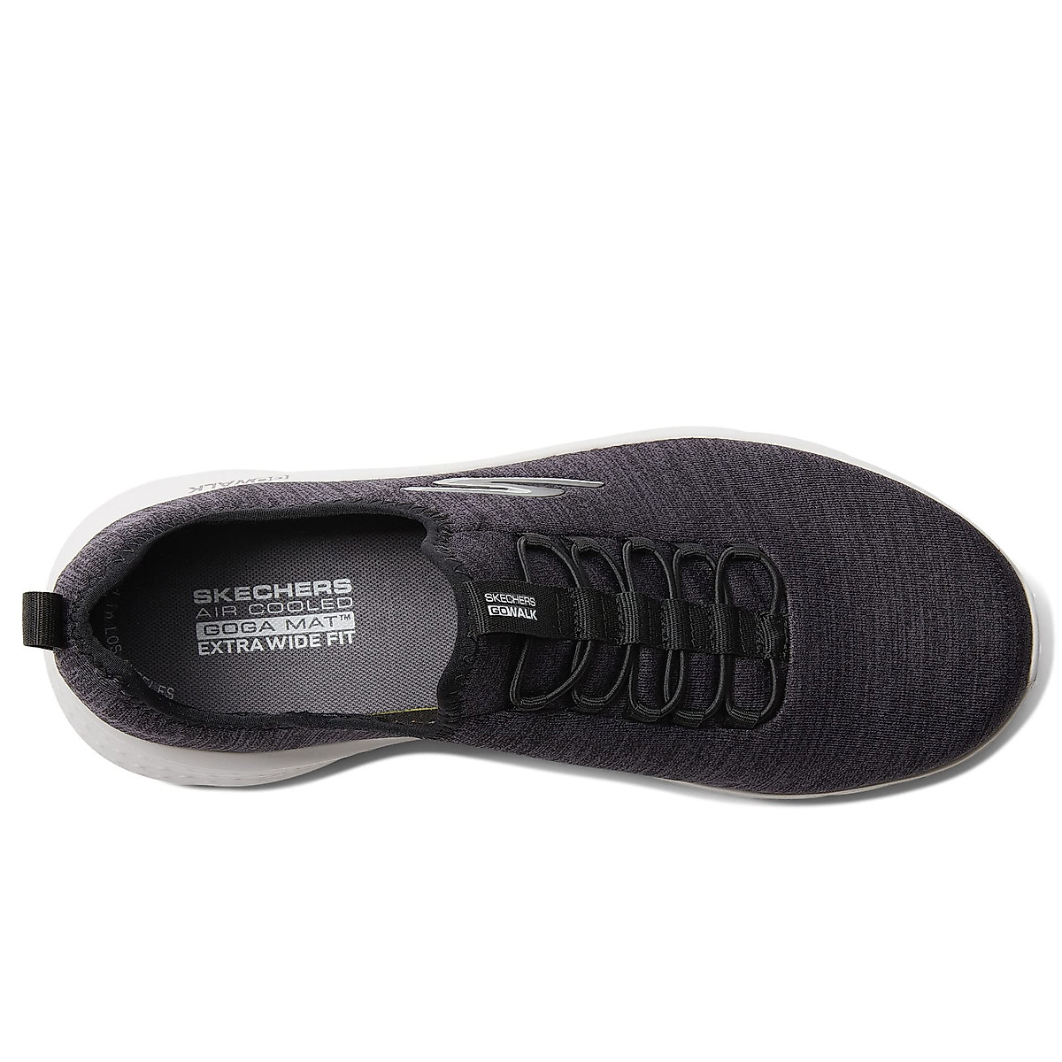 Skechers Men's Gowalk Flex-Athletic Slip-On Casual Walking Shoes with Air Cooled Foam Sneakers, Black/White 2, 9.5