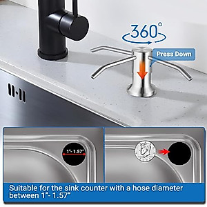 Sink Soap Dispenser Extension Tube Kit 47" Come with Kitchen Dish Dispenser Pump (White)