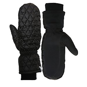 TrailHeads Touchscreen Quilted Running Mittens for Women | Insulated Hand Protection - Small