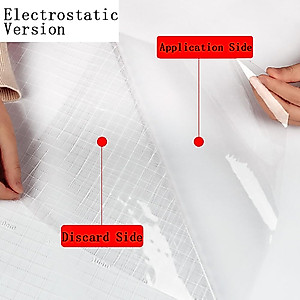 Electrostatic Absorption Countertop Protective Film 17.3inch*16.4FT Transparent No Glue Removable Oil-proof Contact Paper for Horizontal Smooth Surface Protector Smooth Furniture Tabletop Surface