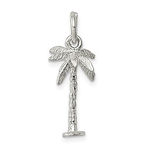 Auriga Fine Jewelry Sterling Silver Palm Tree Charm Pendant Gift for Women