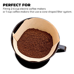 Jacent Fill N Brew Disposable #2 Coffee Filters, Cone Shape - 100 Count per Pack, 1 Pack