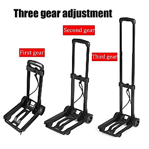 CZP Heavy Duty Folding Foldable Hand Sack Truck Barrow Cart Wheel Trolley Folding Truck Travel Luggage Cart Portable Home Use
