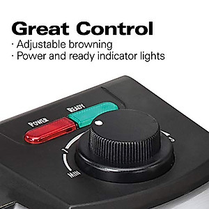 Hamilton Beach Flip Belgian Waffle Maker with Browning Control, Non-Stick Grids, Indicator Lights, Lid Lock and Drip Tray, Stainless Steel (26010R)