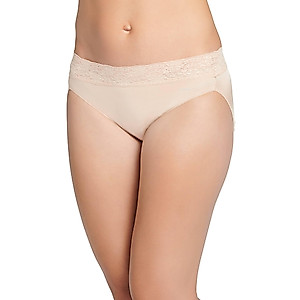 Jockey Women's Underwear No Panty Line Promise Tactel Lace Bikini, Light, 7