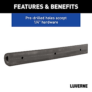 LUVERNE 2090616-2 20-Inch Universal Rubber Bumper Guard Protector Strips Loading Dock Rear Fender Pad Bump Stop, 2-Pack